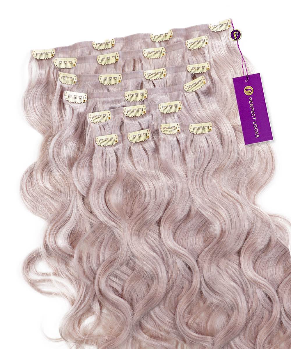 Wavy Seamless Clip-In-Set / 20 inches / Metal Gray - Perfect Locks