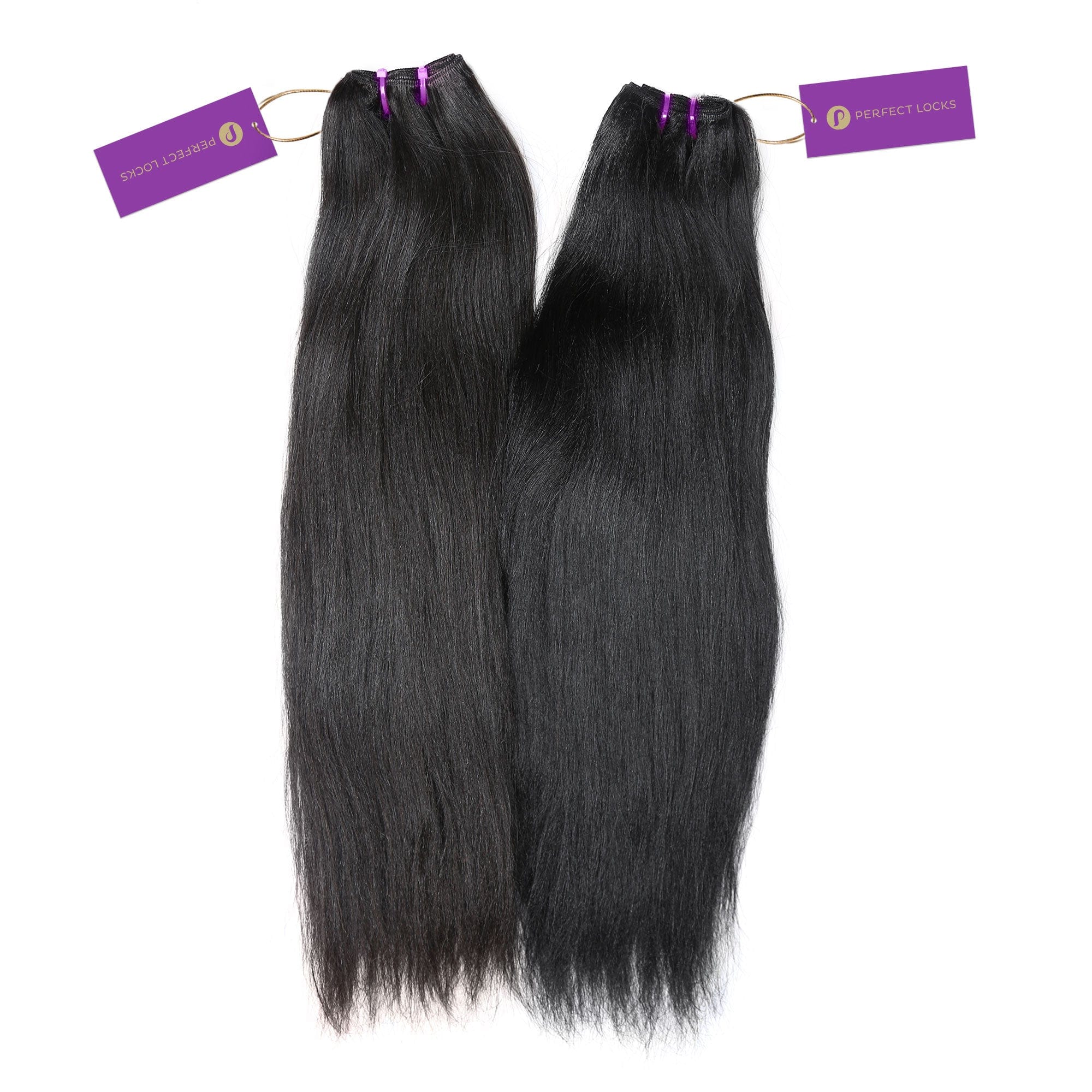 2 x Relaxed Straight Machine Weft Bundle Deal - Perfect Locks