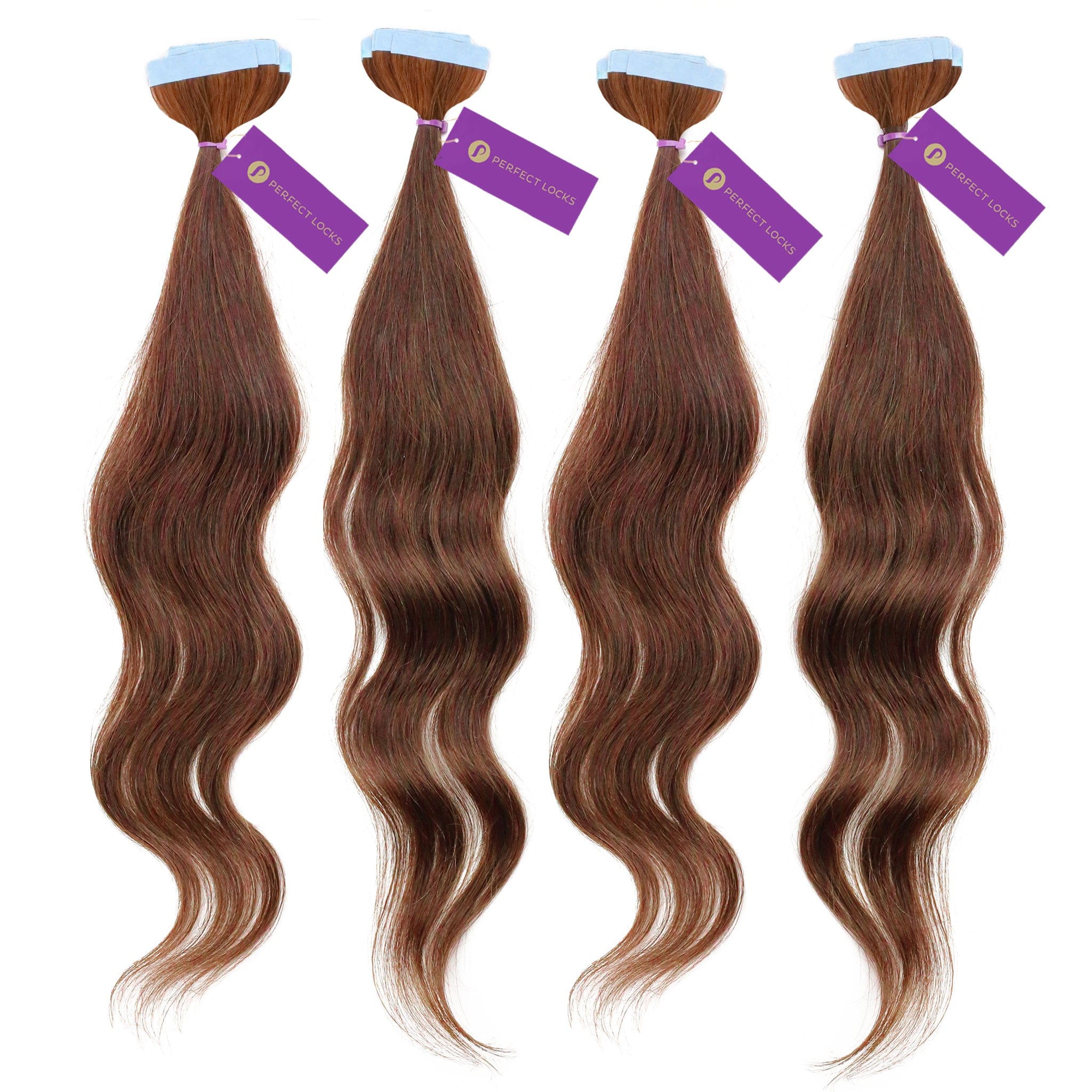 4 x Wavy Tape-In Hair Extension Bundle Deal (40 Pieces) – Perfect Locks